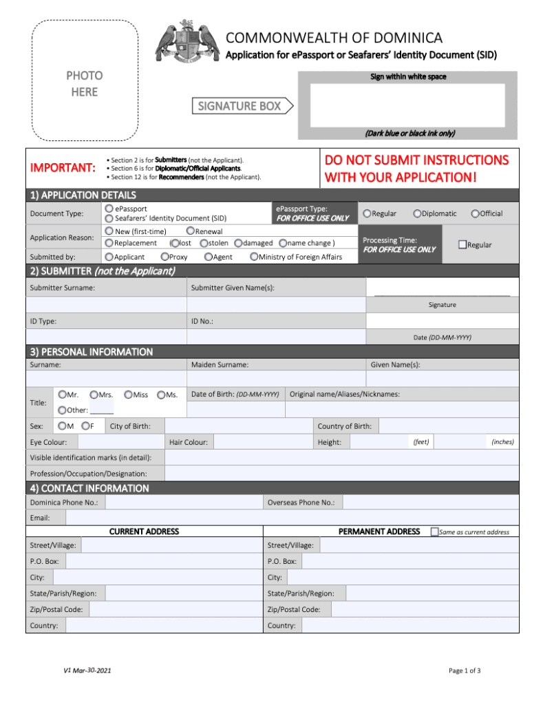Dominica Passport Renewal 2026 — Stress-Free Guide to Fees, Timing, and ...